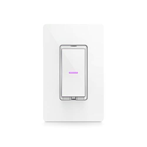 iDevices Dimmer Switch - Wi-Fi enabled smart dimmer switch; Works with Alexa, Siri, & the Google Assistant; Single pole, 3- & 4-way , White - IDEV0009