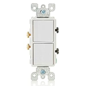 leviton 5634-w 15 amp, 120/277 volt, decora single-pole, ac combination switch, commercial grade, grounding, white, small