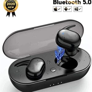 GAOMU IPX6 Waterproof Bluetooth Earbuds, True Wireless Earbuds, 20H Cyclic Playtime Headphones with Charging Case and mic for Android, in-Ear Stereo Earphones Headset for Sport Black