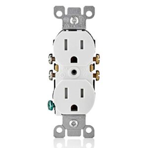 leviton t5320-wmp 15 amp 125v tamper resistant duplex receptacle (10 pack), white