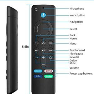 Voice Remote Control L5B83G Replacement for Fire TV (3rd Gen, Pendant Design), Fire TV Lite, Fire TV Stick 4K Max/Bundle (2nd Gen and Later), TV Cube (1st Gen and Later)