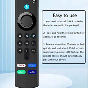 Voice Remote Control L5B83G Replacement for Fire TV (3rd Gen, Pendant Design), Fire TV Lite, Fire TV Stick 4K Max/Bundle (2nd Gen and Later), TV Cube (1st Gen and Later)