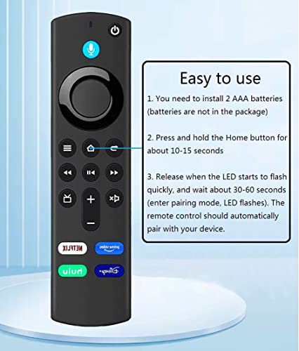 Voice Remote Control L5B83G Replacement for Fire TV (3rd Gen, Pendant Design), Fire TV Lite, Fire TV Stick 4K Max/Bundle (2nd Gen and Later), TV Cube (1st Gen and Later)