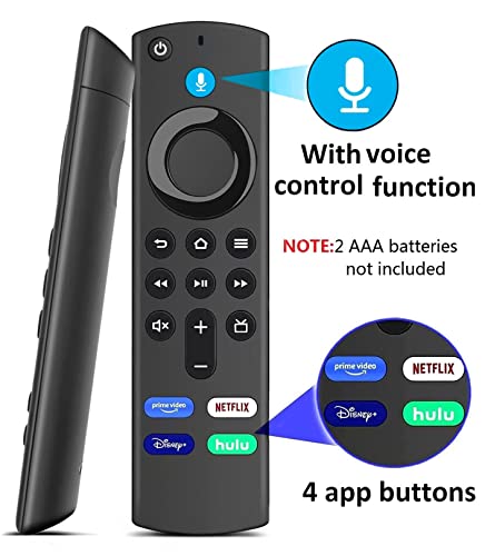 Voice Remote Control L5B83G Replacement for Fire TV (3rd Gen, Pendant Design), Fire TV Lite, Fire TV Stick 4K Max/Bundle (2nd Gen and Later), TV Cube (1st Gen and Later)