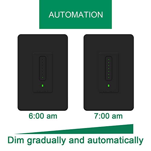 3 Way Smart Dimmer Switch by Martin Jerry | Black Touch Trailing Edge 4 Way Smart Dimmer Switch, SmartLife App, Compatible with Alexa as WiFi Light Switch Dimmer, Works with Google Home