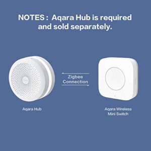 Aqara Smart Light Switch (No Neutral, Double Rocker) Plus Aqara Wireless Mini Switch, Requires AQARA HUB, Zigbee Connection, Remote Control and Set Timer for Home Automation