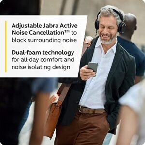 Jabra Evolve2 75 PC Wireless Headset with Advanced Active Noise Cancelling, USB-C Bluetooth Adapter and MS Teams-Compatibility - Black (Renewed)