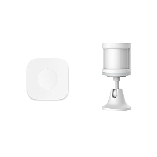 Aqara Wireless Mini Switch Plus Aqara Motion Sensor, Requires AQARA HUB, Zigbee Connection, for Remote Monitoring, Alarm System and Smart Home Automation