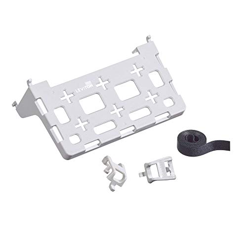 Leviton 49605-AUB Plastic Universal Shelf Bracket for Structured Media Center, White