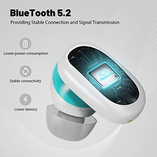 pamu Z1 Wireless Earbuds Active Noise Cancelling Earphones Bluetooth 5.2 with Dual ANC 4 Mics ENC, in-Ear Headphones with Charging Case Hi-Fi Sound, Low Latency Game Mode, Touch Control (Blue)