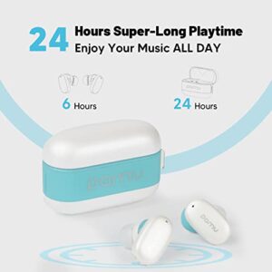 pamu Z1 Wireless Earbuds Active Noise Cancelling Earphones Bluetooth 5.2 with Dual ANC 4 Mics ENC, in-Ear Headphones with Charging Case Hi-Fi Sound, Low Latency Game Mode, Touch Control (Blue)