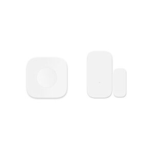 aqara door and window sensor plus aqara wireless mini switch, requires aqara hub, zigbee connection, for remote monitoring, alarm system and smart home automation