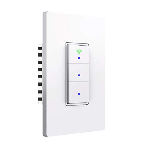 SANA Smart Light Switch,WiFi Wall Light Switch, Easy Installation and APP Control, Compatible with Alexa and Google Home, No Hub Required (3 Switches in 1 Gang)