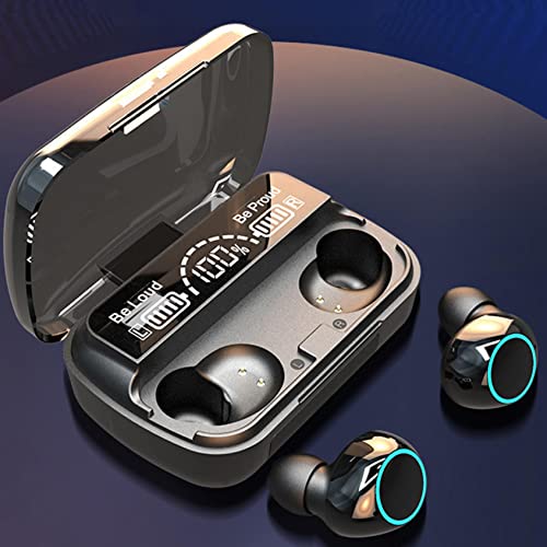 Bluetooth 5.2 Wireless Earbuds,LED Digital Display Charging Case Headset,HD Stereo Noise Reduction TWS-Headphones for Kids Sports Game