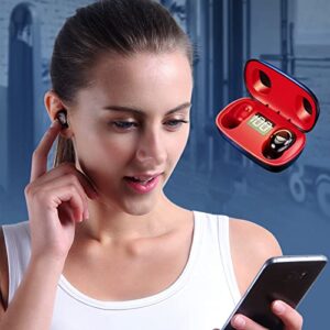 Vetitkima Wireless Earbuds Noise Cancelling, Bluetooth Headphones with Mic, Wireless in-Ear Earphones Light-Weight Earbuds with Led Display for Sport