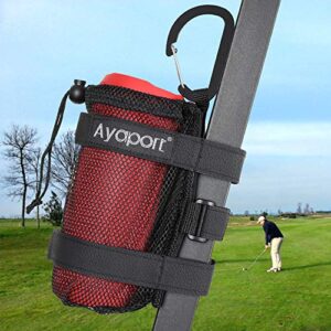 ayaport speaker mount holder golf cart speaker strap fits most portable sound bar round cylindrical speakers radio, golf cart accessories applicable to railing, frame, bike handlebar (large)