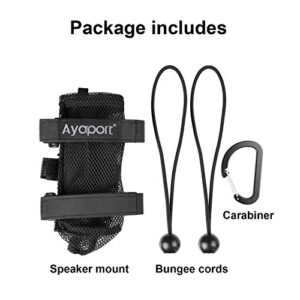 Ayaport Speaker Mount Holder Golf Cart Speaker Strap Fits Most Portable Sound Bar Round Cylindrical Speakers Radio, Golf Cart Accessories Applicable to Railing, Frame, Bike Handlebar (Large)