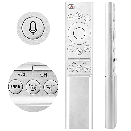 BN59-01312B Voice Remote Control Replacement for Samsung Smart LCD LED QLED UHD HDTV 4K 3D TVs Models QN90A QN85A QN900A QN800A Q60A Q70A Q80A AU800D Series, Silver