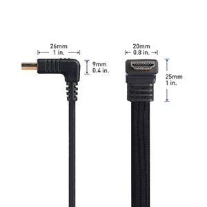 Cable Matters 90-Degree Flat 48Gbps Ultra HD 8K HDMI Cable 10 ft with 8K @60Hz, 4K @120Hz and HDR Support for PS5, Xbox Series X/S, RTX3080 / 3090, RX 6800/6900, Apple TV, and More - 10 Feet