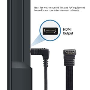 Cable Matters 90-Degree Flat 48Gbps Ultra HD 8K HDMI Cable 10 ft with 8K @60Hz, 4K @120Hz and HDR Support for PS5, Xbox Series X/S, RTX3080 / 3090, RX 6800/6900, Apple TV, and More - 10 Feet