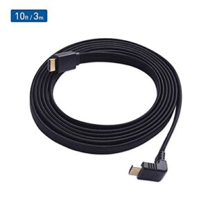 Cable Matters 90-Degree Flat 48Gbps Ultra HD 8K HDMI Cable 10 ft with 8K @60Hz, 4K @120Hz and HDR Support for PS5, Xbox Series X/S, RTX3080 / 3090, RX 6800/6900, Apple TV, and More - 10 Feet