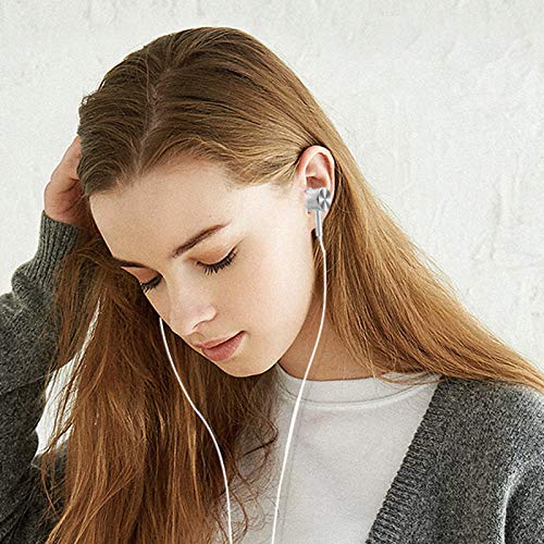 OCUhome Earbuds, Earbud Headphones with Microphone, H002 Dynamic HiFi Stereo in-Ear Sport Earphone Heavy Bass Earbuds Compatible with Various Mobile Phones Golden