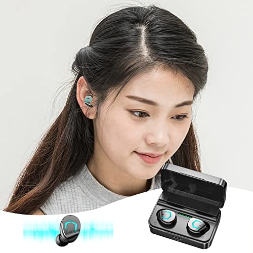 Wireless Sports Earbuds High-Powered Speakers Protable in Ear Headphones Bluetooth 5.2 Deep Bass Waterproof Earphones LED Display IPX7 Earbuds for Sport & Work