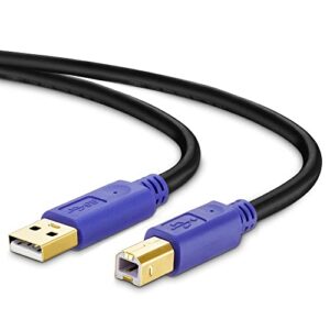 printer cable 20ft, tanguyu 20feet hi-speed usb 2.0 type a male to type b male printer scanner cable for hp, canon, lexmark, epson, dell, xerox, samsung etc