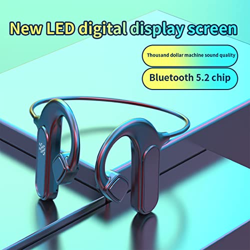 Bluetooth 5.2 Wireless Earphones, Bon𝐞 Conduction Headphones with Built-in Mic, Open Ear Headphones, Sports Sweat Resistant Headset for Running,Cycling,Hiking, etc