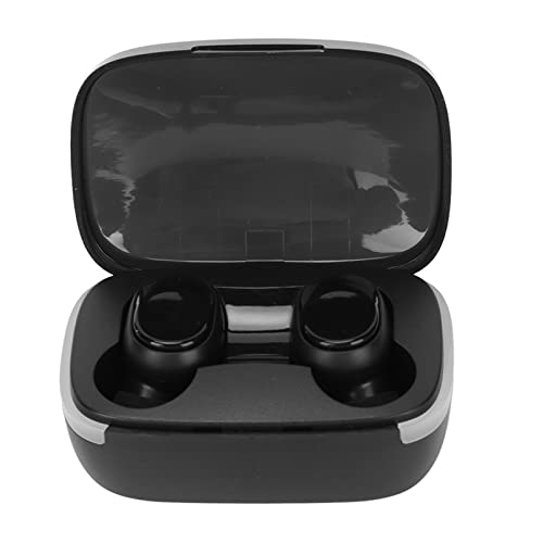 ASHATA Wireless Earbuds, Bluetooth Headphones with Microphone, IPX7 Waterproof HiFi Deep Bass High Fidelity Stereo Earphones with Lightning Charging Case for Sports Work