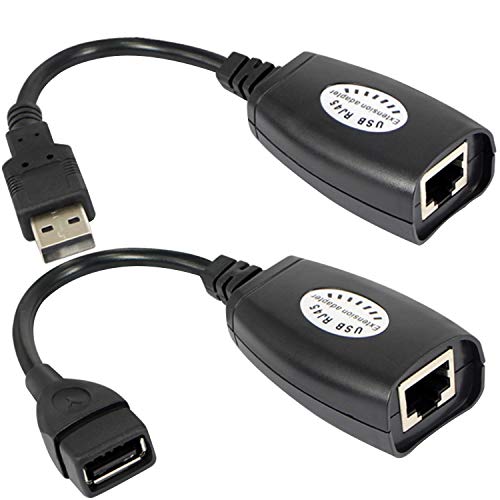 OUOU USB 2.0 to RJ45 Adapter RJ45 LAN Cable Extension Cable USB Extender Over Cat5/Cat5e /Cat6 Cable