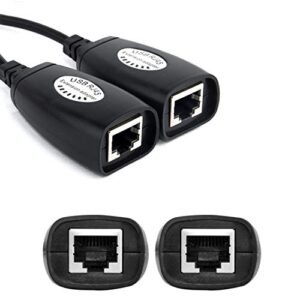 OUOU USB 2.0 to RJ45 Adapter RJ45 LAN Cable Extension Cable USB Extender Over Cat5/Cat5e /Cat6 Cable