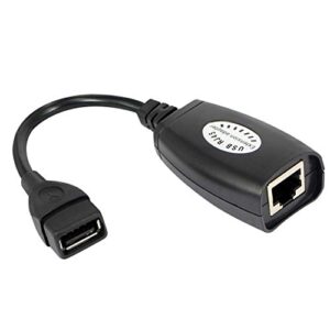 OUOU USB 2.0 to RJ45 Adapter RJ45 LAN Cable Extension Cable USB Extender Over Cat5/Cat5e /Cat6 Cable