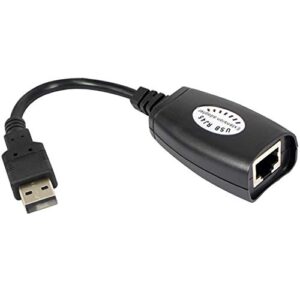 OUOU USB 2.0 to RJ45 Adapter RJ45 LAN Cable Extension Cable USB Extender Over Cat5/Cat5e /Cat6 Cable