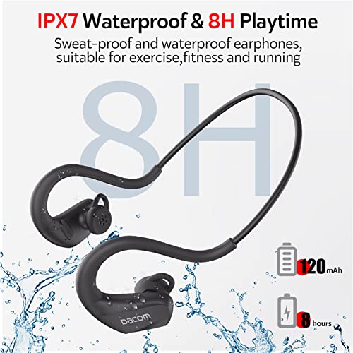 Sport Headphones,Bone Conduction Headphones:Wireless Air On-Ear Earbuds Built-in Noise-Canceling Mic,IPX7 Waterproof Bluetooth Headphones for Workout Running Cycling Yoga Hiking Driving Travel, Black