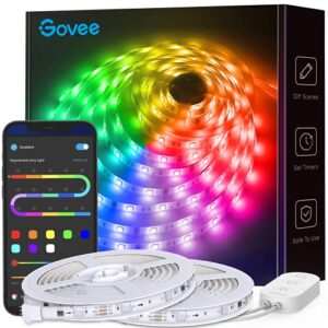 govee rgbic led strip lights, 32.8ft color changing led lights with app control, 64 scene modes, music mode, led strip lights for bedroom, kitchen, party, living room, home decor (2 rolls of 16.4ft)