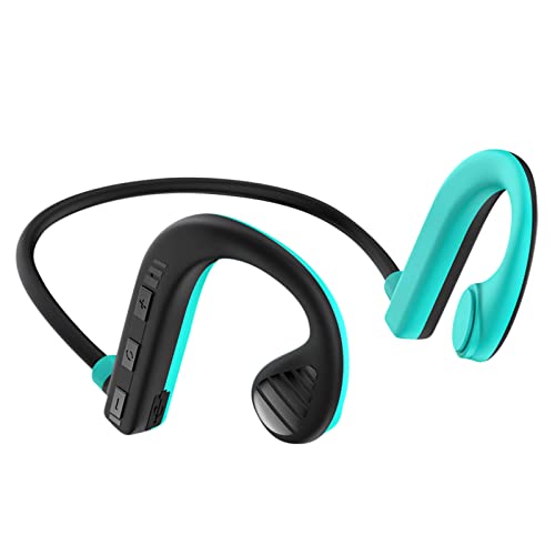 Kimanli Bone-Conduction Headphones, Upgrade Wireless Bluetooth 5.2 Open-Ear Sport Headset Sweat Resistant Stereo Earbuds Earphone, for Sports, Running, Support SD Card