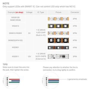 BTF-LIGHTING WS2812B WiFi SP108E Controller Support WS2811 WS2815 WS2801 SK6812 WS2813 SK9822 APA102C etc Almost All LED Strip Module Light iOS/Android App Control AP Mode/STA Mode