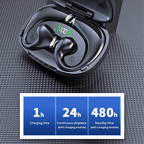 Long Endurance True Wireless Bo_ne-Conduction Bluetooth Headset 5.3 No in Ear HiFi Audio Quality Dual HD Call 480H Can Not Be Thrown Off The Sports Head