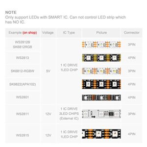 BTF-LIGHTING Wireless Bluetooth Controller SP105E iOS/Android APP for WS2811 WS2812B WS2815 WS2813 WS2801 SK6812 WS2815 SK9822 APA102 etc LED Strip Pixel Fairy String Module Panel Light