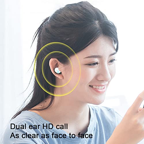 Fingerprint Control Wireless Earbuds Bluetooth 5.2 Headphones with Charging Case Bluetooth Headphones with Mics Power Display for Music Sports Working