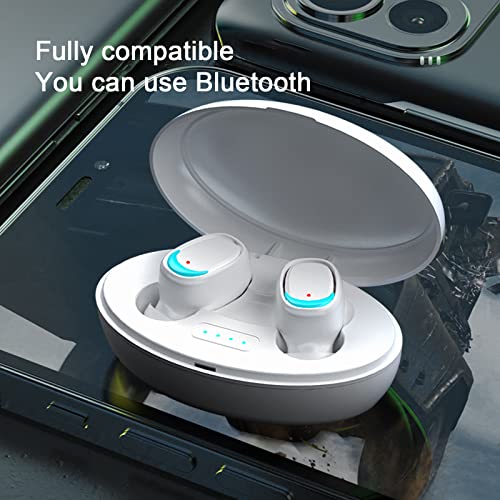 Fingerprint Control Wireless Earbuds Bluetooth 5.2 Headphones with Charging Case Bluetooth Headphones with Mics Power Display for Music Sports Working