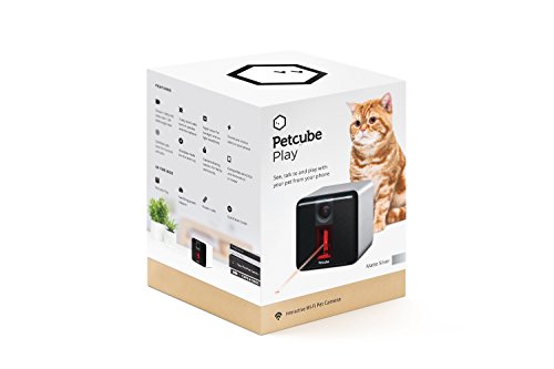 Petcube [2017 Item] Play Smart Pet Camera with Interactive Laser Toy. Remote Dog/Cat Monitoring with HD 1080p Video, Two-Way Audio, Night Vision, Sound/Motion Alerts. App-Enabled Pet and Home Safety