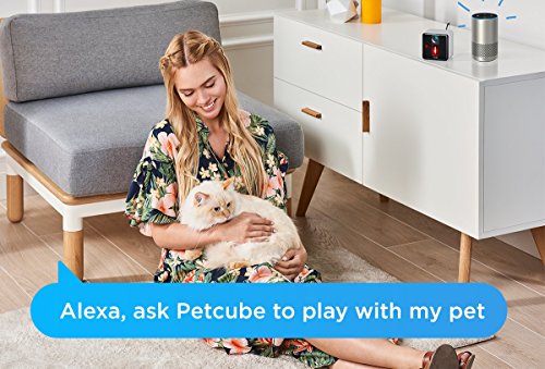 Petcube [2017 Item] Play Smart Pet Camera with Interactive Laser Toy. Remote Dog/Cat Monitoring with HD 1080p Video, Two-Way Audio, Night Vision, Sound/Motion Alerts. App-Enabled Pet and Home Safety