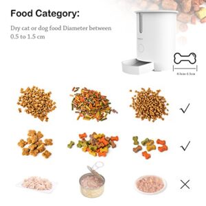 Automatic Pet Feeder for Cats and Puppies, Smart Food Dispenser Up to 6 Meals a Day Scientific Feeding Keep Pets Weight Health Controlled by IPhone Android or Other Smart Devices Anywhere