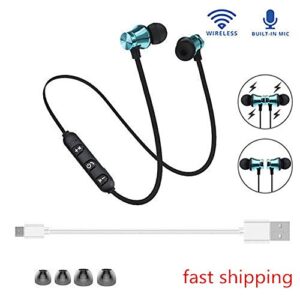 Heave Wireless Sport Earphones,4.2 Wireless Earbuds Magnetic IPX6 Running Headphones,Noise Cancelling Mic Earbuds,in-Ear Headphones for Sports Training Black