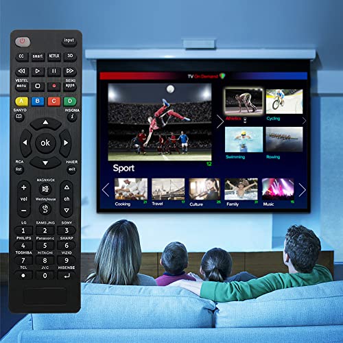 Universal TV Remote Control for Samsung, Sharp, LG, Sony, Panasonic, Toshiba, HAIER, Philips, TCL, Hitachi, Hisense Smart TV with Netflix