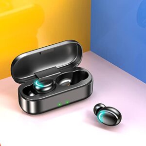 bierelaozi mini wireless sports earbuds waterproof bluetooth headphones with fast charging case, noise canceling headset in-ear stereo ear buds earphones