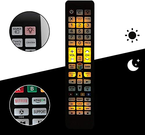 Riry Replacement Universal Samsung TV Remotes Compatible with All of Samsung Remote Control for Smart TV LCD LED HD TV with Backlight-NO Setup Required Universal Remote