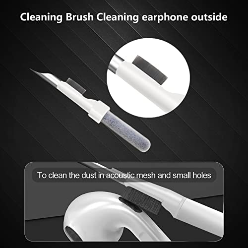 Hksany 2PCS Bluetooth Earbuds Cleaning Pen, Wireless Headphones Cleaning Tool Multi-Function Cleaner Kit with Soft Brush for Earphones, Charging Box Accessories, Phone, Camera